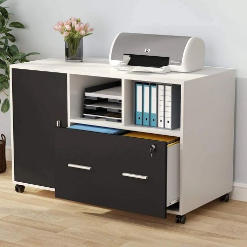 Hommoo Mobile File Cabinet, Modern Filing Cabinet With Lock And Drawer ...