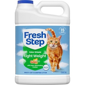 Fresh Step Lightweight with Gain Odor Shield Scented Clumping Kitty and ...