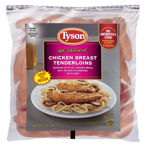 Tyson All Natural Chicken Tenderloins - Frozen - 40oz : Target