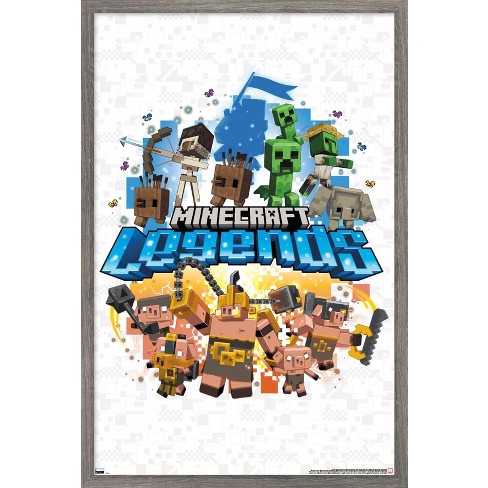 Trends International Minecraft: Legends - White Framed Wall Poster ...