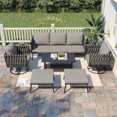 EROMMY Patio Furniture Set, 6 Pieces Outdoor Furniture : Target