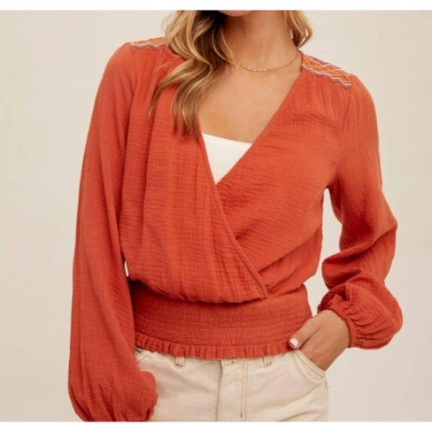 Women's Embroidered Top - Hem & Thread : Target