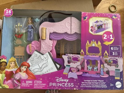 Disney Princess Carriage To Castle Transforming Playset 18pc With ...