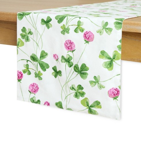 Martha Stewart Clover Meadow Reversible Table Runner, St. Patrick's Day ...