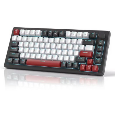 75% Mechanical Gaming Keyboard With Knob Control, Blue Backlit Wired ...