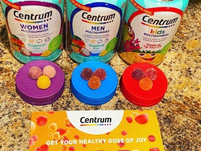 Centrum Men's Multivitamin Gummies - Tropical Fruit - 100ct : Target