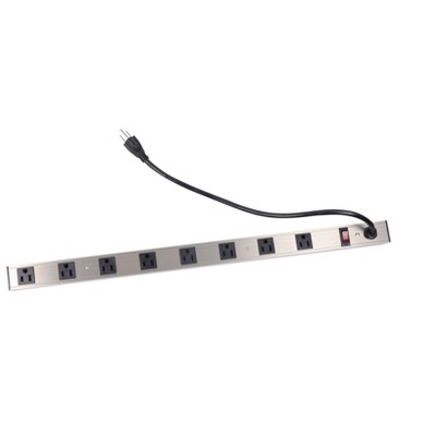 8-Outlet Aluminum Power Strip with 3 ft. Power Cord : Target