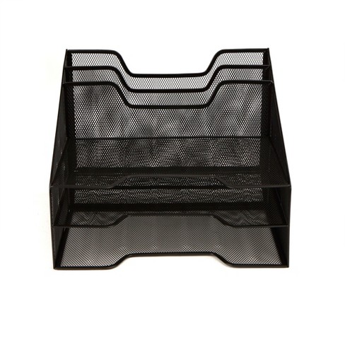 5 Compartment Mesh File Organizer Black - Mind Reader : Target