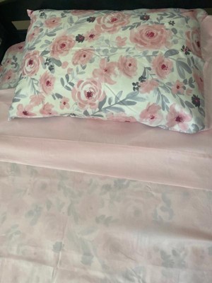 Bedtime Originals Blossom Watercolor Floral Twin Sheets And Pillowcase ...