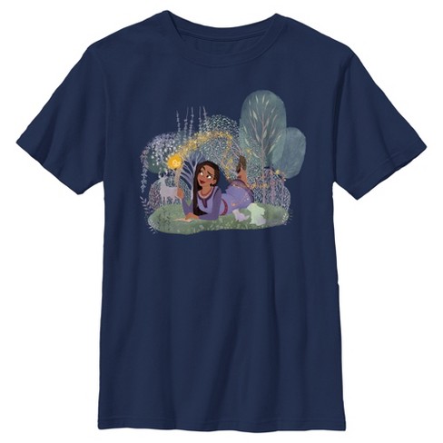 Boy's Disney Wish Asha Make A Disney Wish T-shirt - Navy Blue - Medium ...