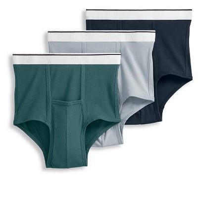 Jockey Mens Classic Full Rise Brief - 3 Pack 44 Black Stripe/red Apple ...