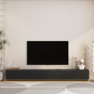Modern LED TV Stand Entertainment Center with 16-Color Lighting Effects ...
