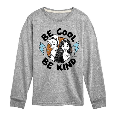 Disney Be Cool Be Kind Long Sleeve Graphic T-shirt - Athletic Heather ...
