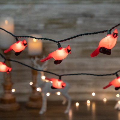 Northlight 10-count Cardinal Patio Light Set, 5.75ft Green Wire : Target