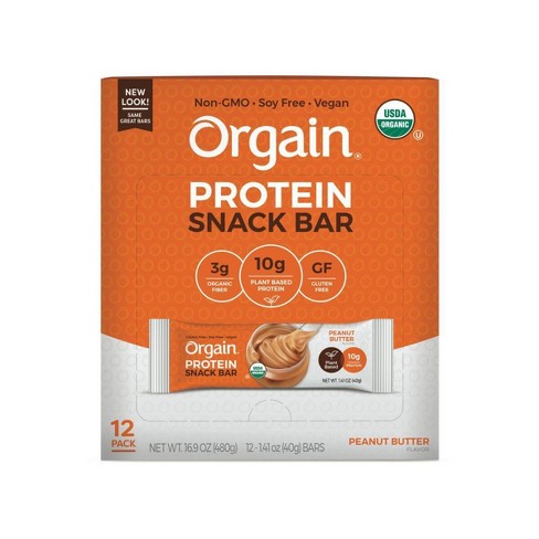 Orgain Organic Vegan Protein Bar - Peanut Butter - 12ct : Target