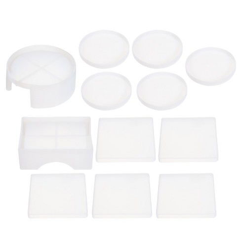 Unique Bargains Rectangle And Round Silicone Non-deformable Cup Mould ...