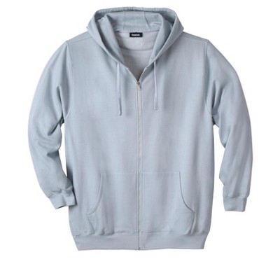 Kingsize Men's Big & Tall Fleece Zip-front Hoodie - 7xl, Dusty Blue ...