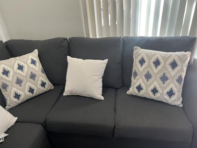 20"x20" Geometric Diamond Textured Throw Pillow - Rizzy Home : Target
