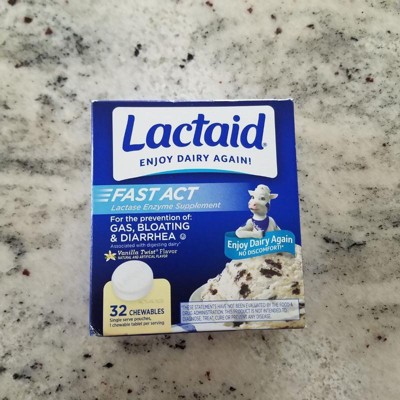 Lactaid Fast Act Lactose Relief Chewables - Vanilla - 32pk : Target