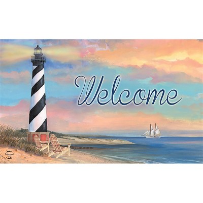 Coastal Lighthouse Summer Doormat Indoor Outdoor 30" X 18" Briarwood ...