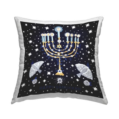 Stupell Industries Happy Hanukkah Starry Pattern Menorah : Target