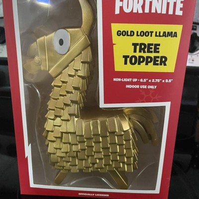 Sunrise Identity Fortnite Gold Loot Llama Figural Holiday Tree Topper ...