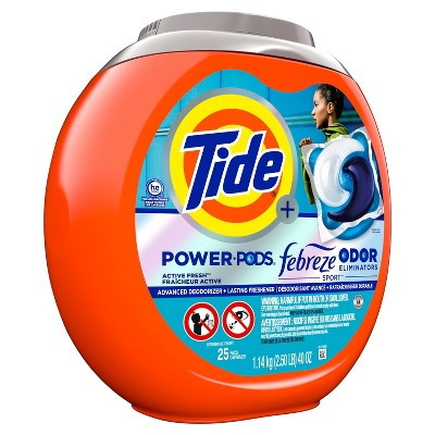 Tide Febreze Odor Laundry Detergent - Sport - 40oz/25ct : Target