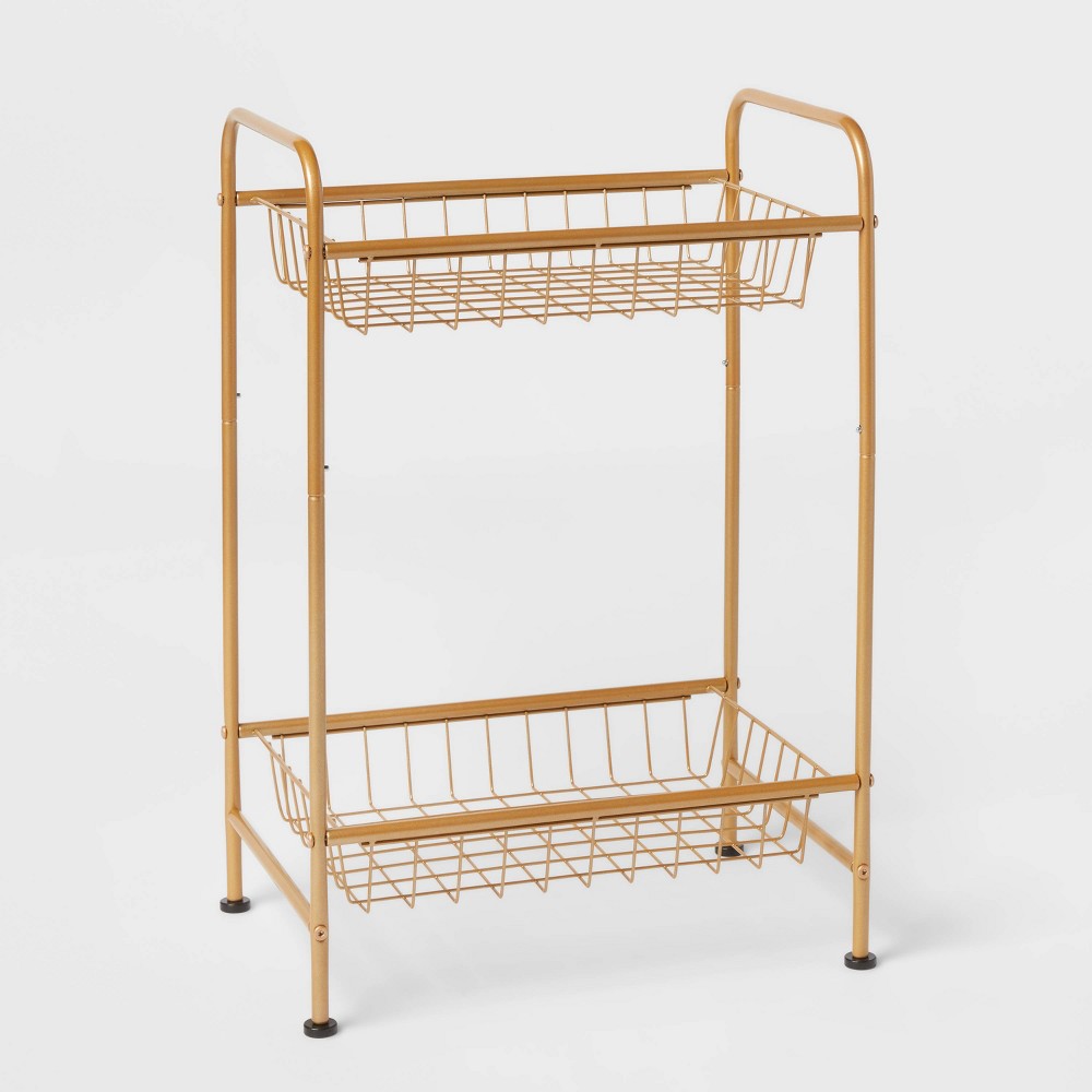 Short Bath Storage Tower Metallic Gold - Room Essentials