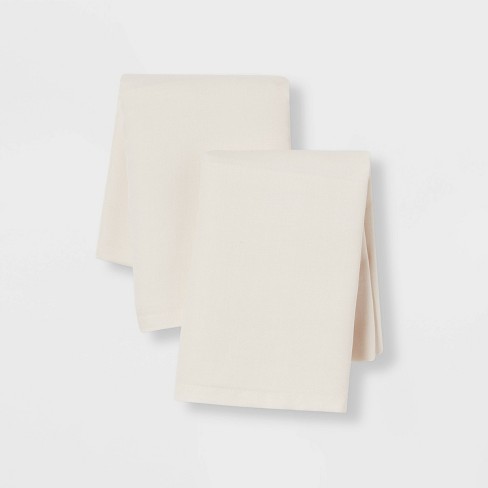 Standard Easy Care Cotton Blend Sateen Pillowcase Ivory - Room ...