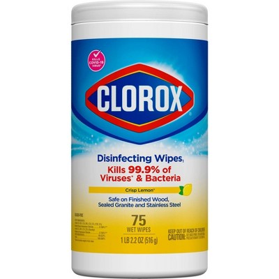 Clorox Crisp Lemon Disinfecting Wipes Bleach Free Cleaning Wipes - 75ct ...
