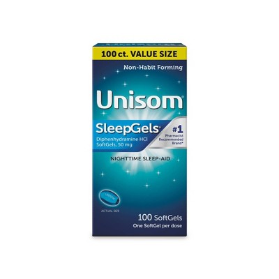 Unisom Sleepgels Nighttime Sleep-aid Softgels - Diphenhydramine Hcl ...