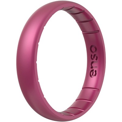 Enso Rings Thin Birthstone Series Silicone Ring - 4 - Pink Tourmaline ...