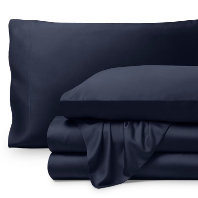 King Midnight Blue 4 Piece Ultra-soft Double Brushed Sheet Set By Bare ...