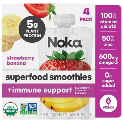 Noka Organic Superfood Smoothie Super Berry + Immune Support - 16.9oz ...