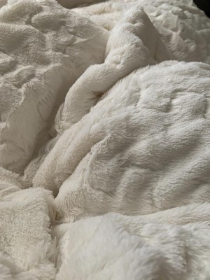 Madison Park 3pc Full/queen Dakota Ruched Fur Down Alternative ...