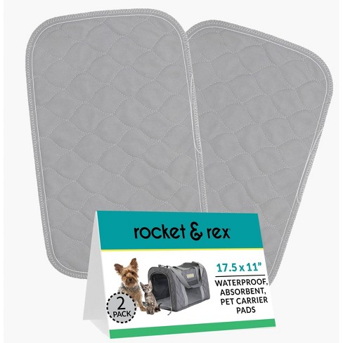 Rocket & Rex Washable Reusable Pet Carrier Replacement Pads - Xs - 2ct ...