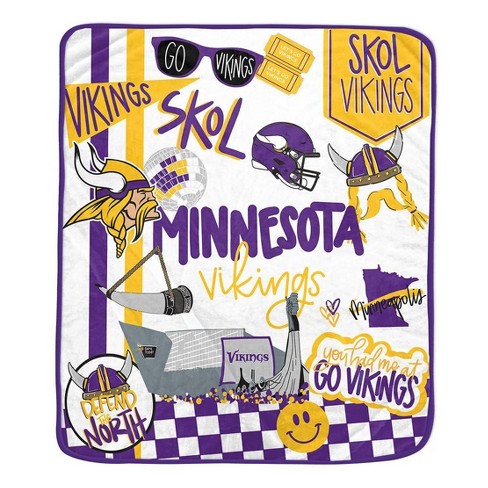 Nfl Minnesota Vikings Native Fan Royal Plush Blanket : Target