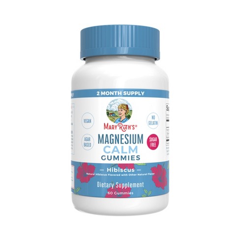 Maryruth's Adult Magnesium Calm Gummies, Hibiscus, 60 Ct : Target