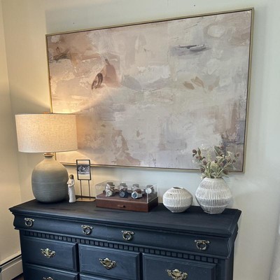 58" X 38" Tonal Abstract Framed Canvas - Threshold™ Designed With ...