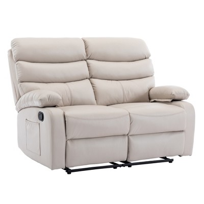 Homcom 48" 2 Seater Couch For Small Spaces, Modern Loveseat Sofa For ...