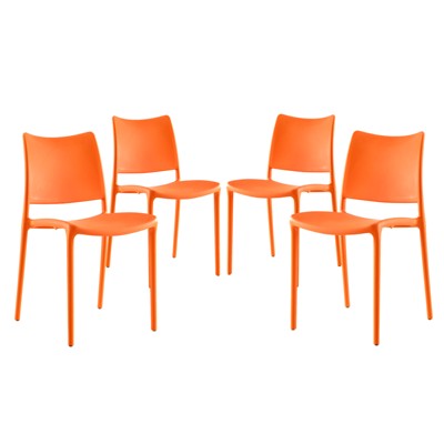 Viscount Fabric Dining Chair Orange - Modway : Target