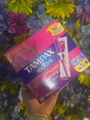 Tampax Pocket Radiant Compact Tampons Regular Absorbency - Unscented ...