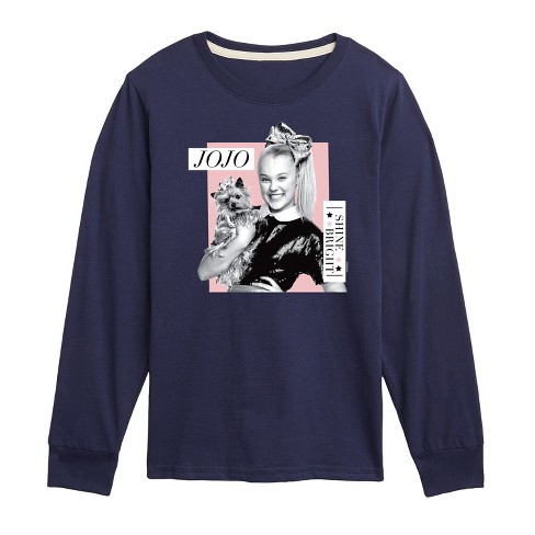 Jojo Siwa Shine Bright Long Sleeve Graphic T-shirt - Navy - 3t : Target