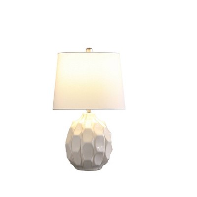 21.75" Coastal Seaside Cascade Scallop Ceramic Table Lamp Cream/taupe ...