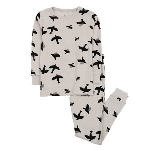 Leveret Two Piece Cotton Pajamas Bird Gray 12 Year : Target