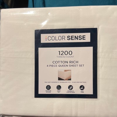 1200 Thread Count Cotton Rich Sateen Sheet Set - Color Sense : Target