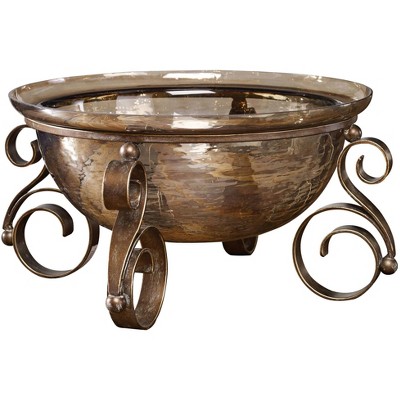 Uttermost Brixton 14" Wide Black Terracotta Modern Decorative Bowl : Target