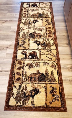 Masada Rugs Cabin Style Area Rug Runner 2 Feet 2 Inch X 7 Feet 2 Inch ...