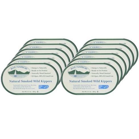 Bar Harbor Natural Smoked Wild Kippers - Case Of 12/6.7 Oz : Target