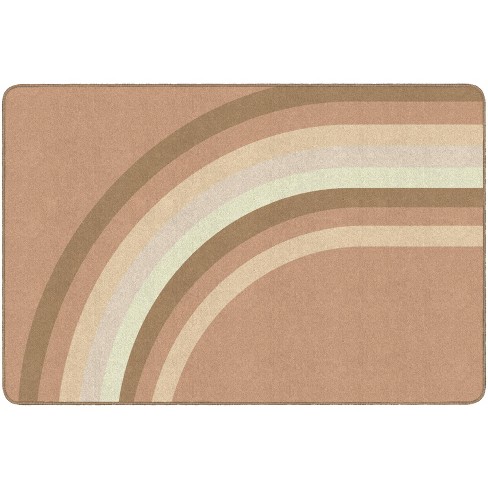 Flagship Carpets Simply Stylish Neutral Rainbow Area Rug : Target